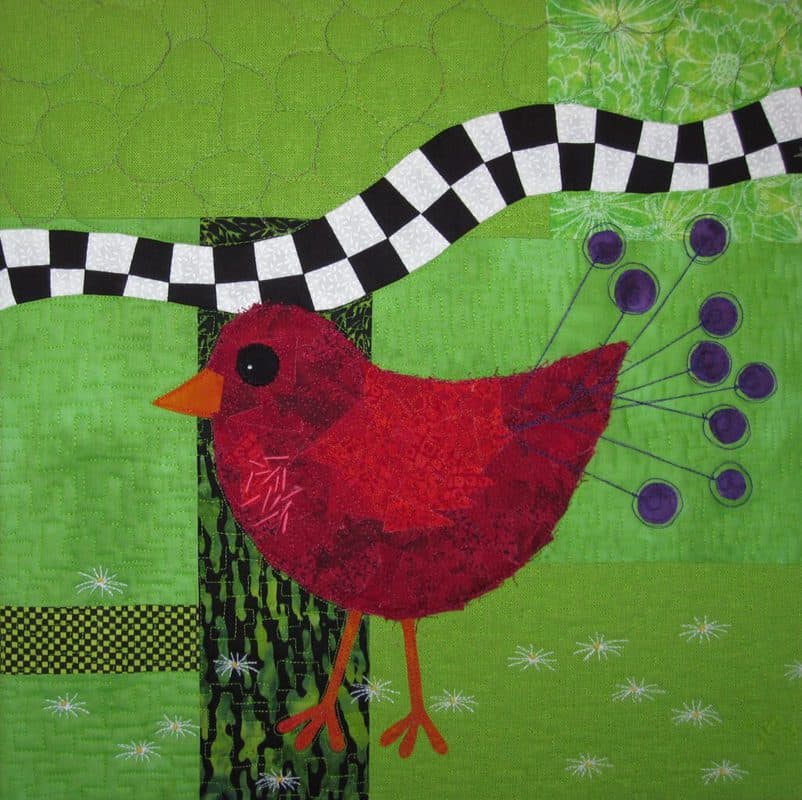 Rød fugl - sykit | Thy Patchwork