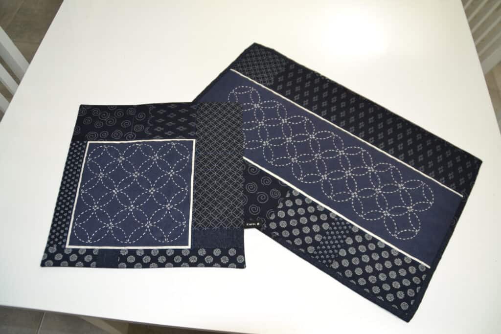 Sashiko broderi kurveserviet - sykit | Thy Patchwork