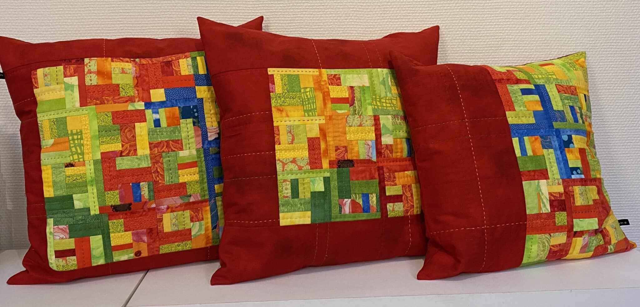 Strimmelblok med log cabin tvist - mønster | Thy Patchwork